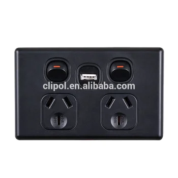 Australian Standard As/nzs Saa 250v 10a Double Wall Socket With Extra ...