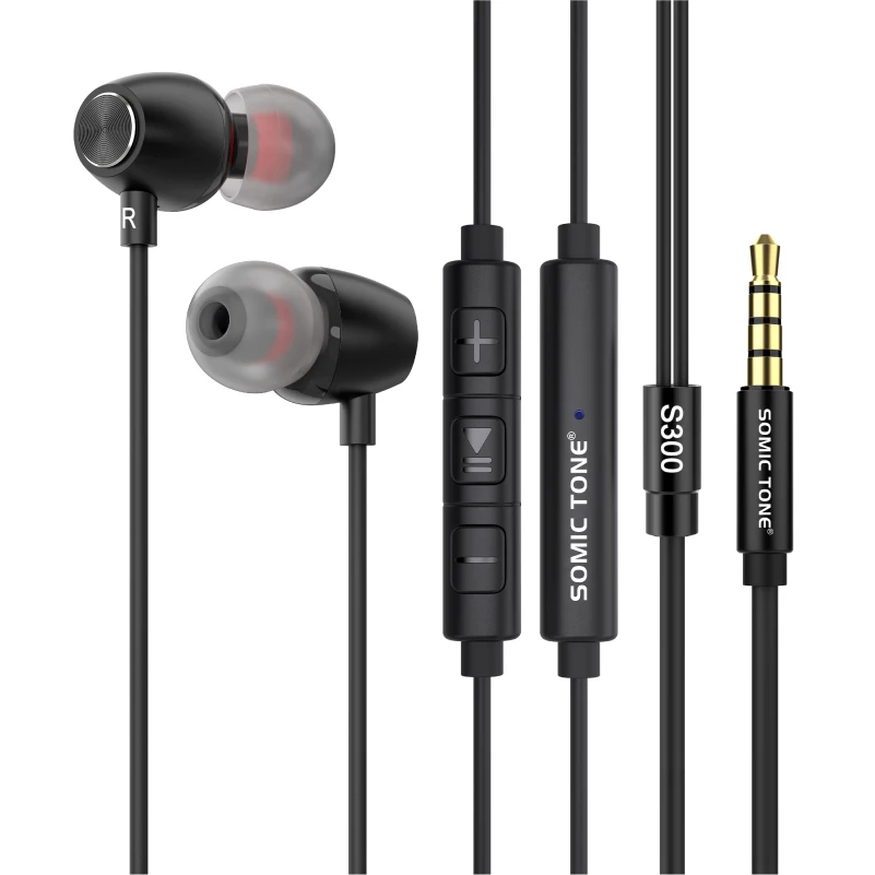 New Metal Wired Earphone Corded Headset Wired Earphone 3.5mm In Ear ...