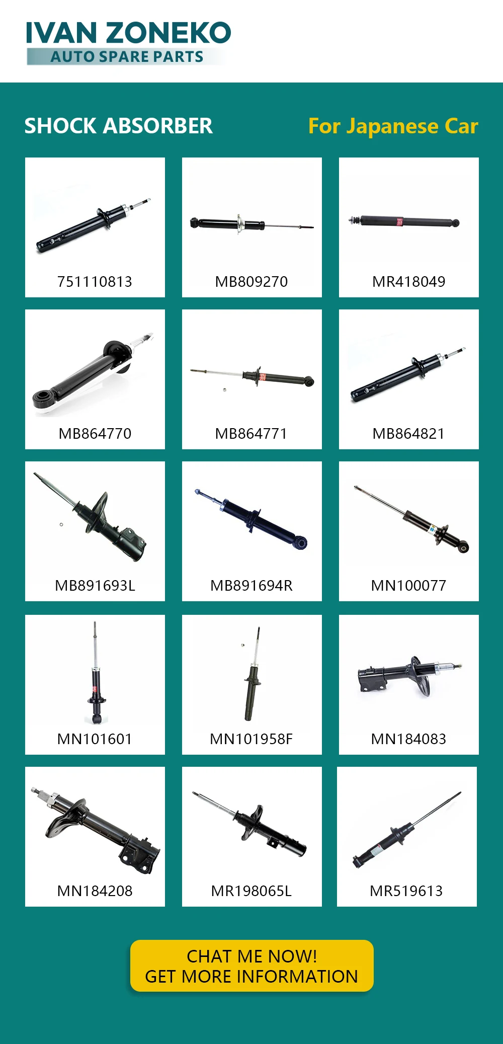 IVANZONEKO 4851069365 Front Axle Car Shock Absorber for TOYOTA LAND ...