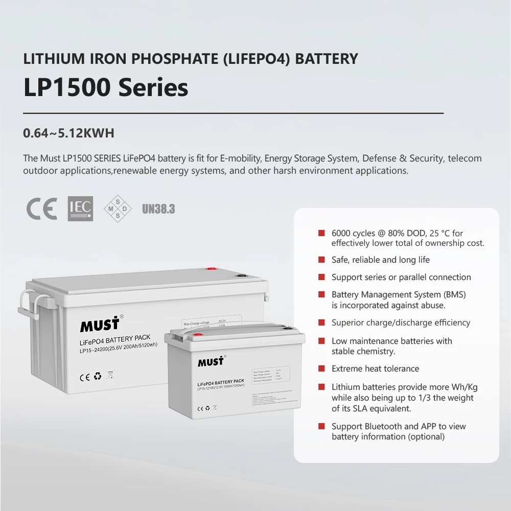 2560Wh 100Ah Solar Generator for Home Use Lithium Ion Battery Pack with ...