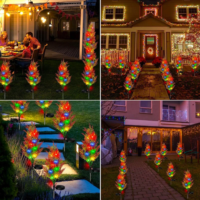 Outdoor Solar Centerpiece Artificial Holiday Tree For Garden Decoration ...