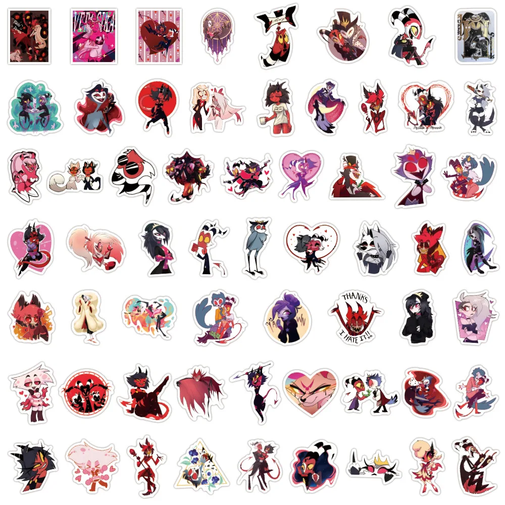 120pcs America Cartoon Anime Helluva Boss Sticker For Children Playing ...