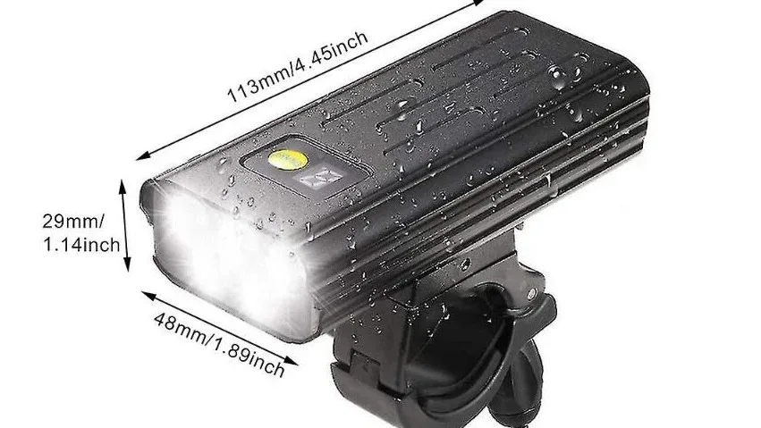 1800 Lumens 5200mah Waterproof Smart Led Bike Front Light Bright Cycle ...