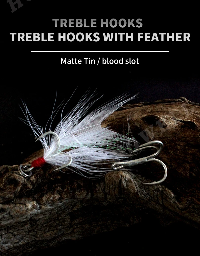 Matte Tin Triple Anchor Hook 4#-14# Sharpened Cutting Point High Carbon ...