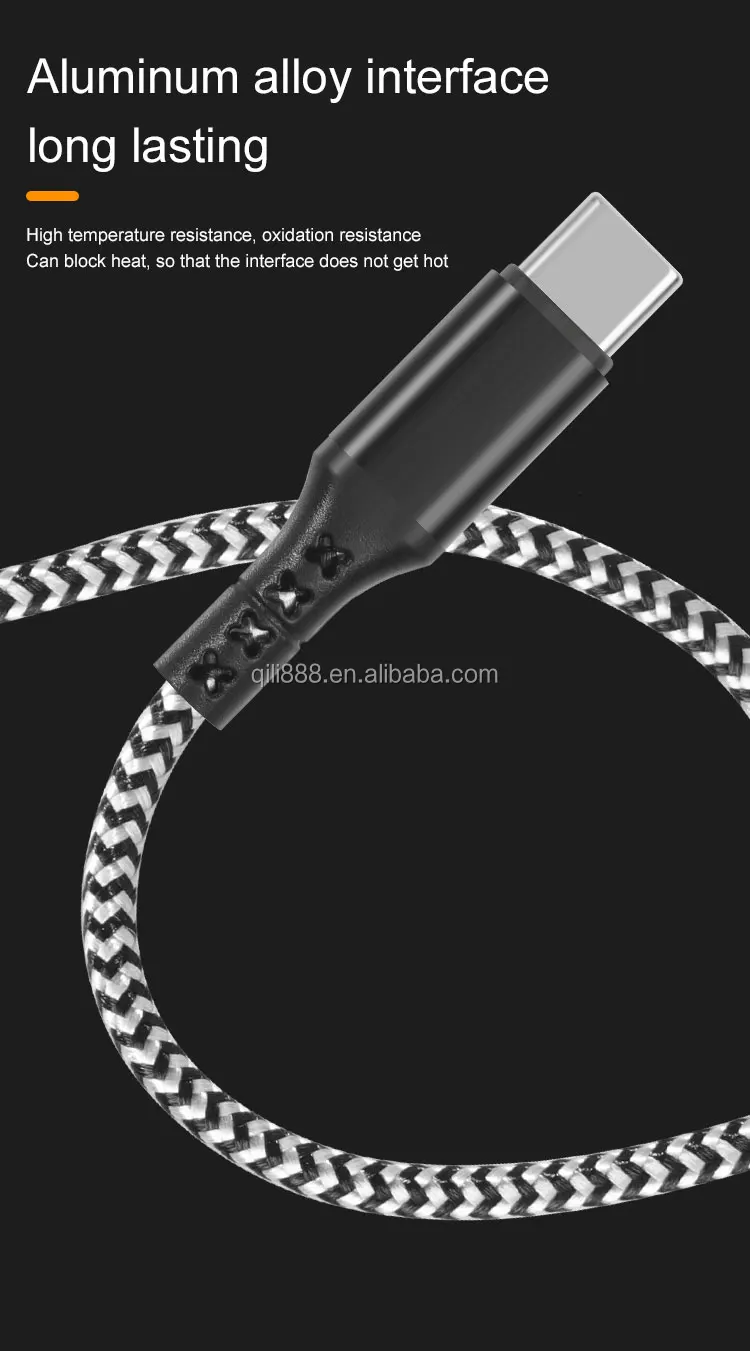 Type-c Pd Fast Charging Cable 1.2m 3 In 1 Data Cable For Apple Iphone ...