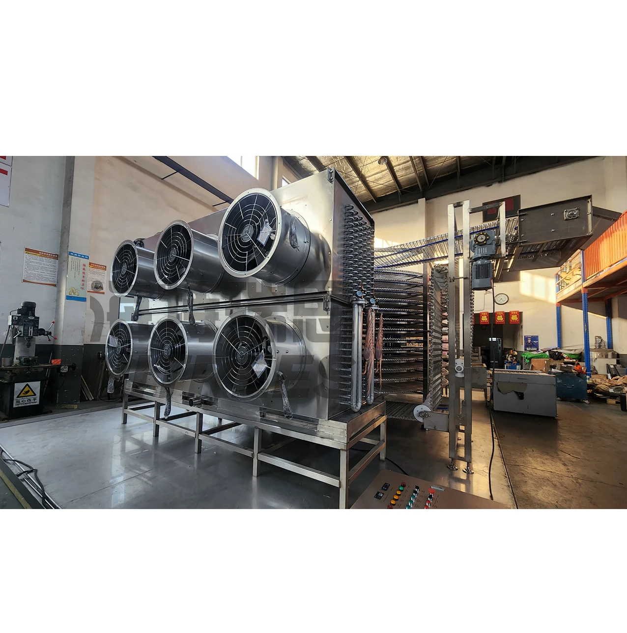 Spiral Freezer Cooling Tower Conveyor For Bakery Automatic Double ...