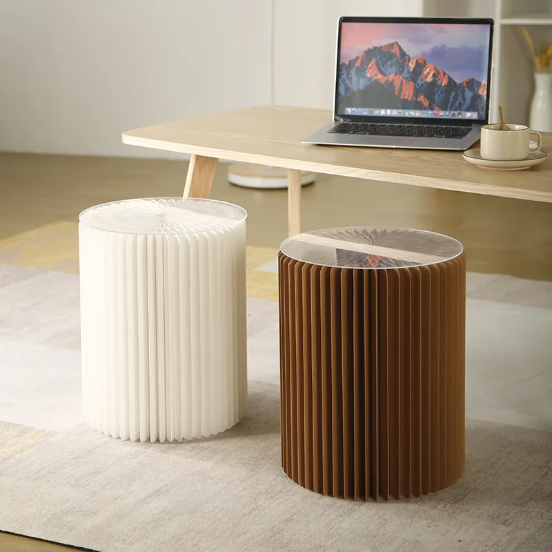 Modern Paper Stool Foldable Honeycomb Structure Living Room Chairs ...