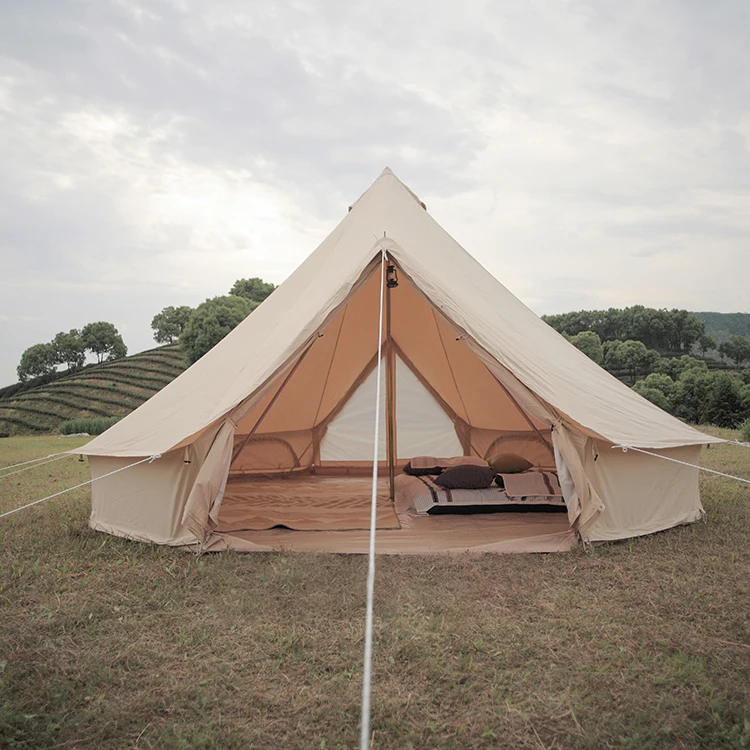 YumuQ 100% Cotton Canvas Luxury 10 Person 5m Heavy Duty Large Family ...