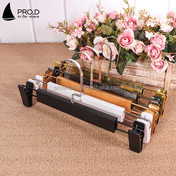 Wholesale Clothes Store Trouser Display Cheap Black Gold Pants Clip ...