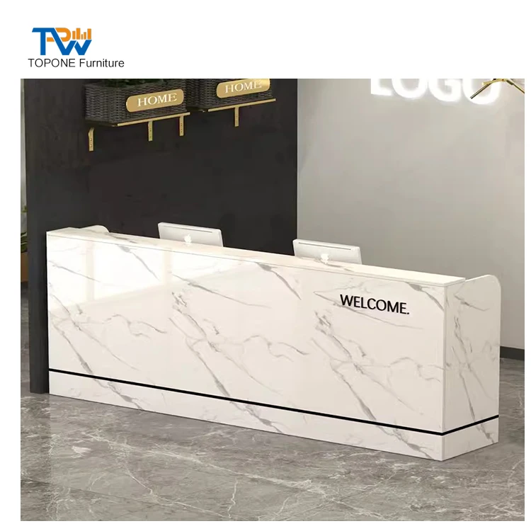 Company Office Reception Desk Modern Minimalist Clothing Store ...