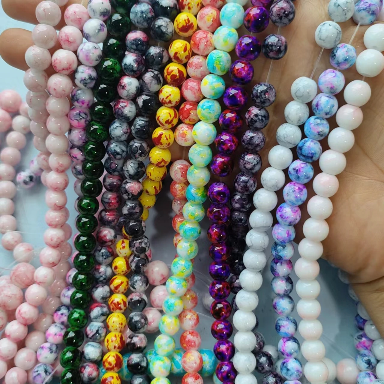 8mm Mixed Color Beads - Perfect for Jewelry & Accessories