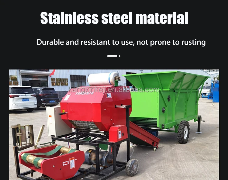 Mini Walk Behind Bale Corn Silage Packing Machine Hay Baler Walking ...