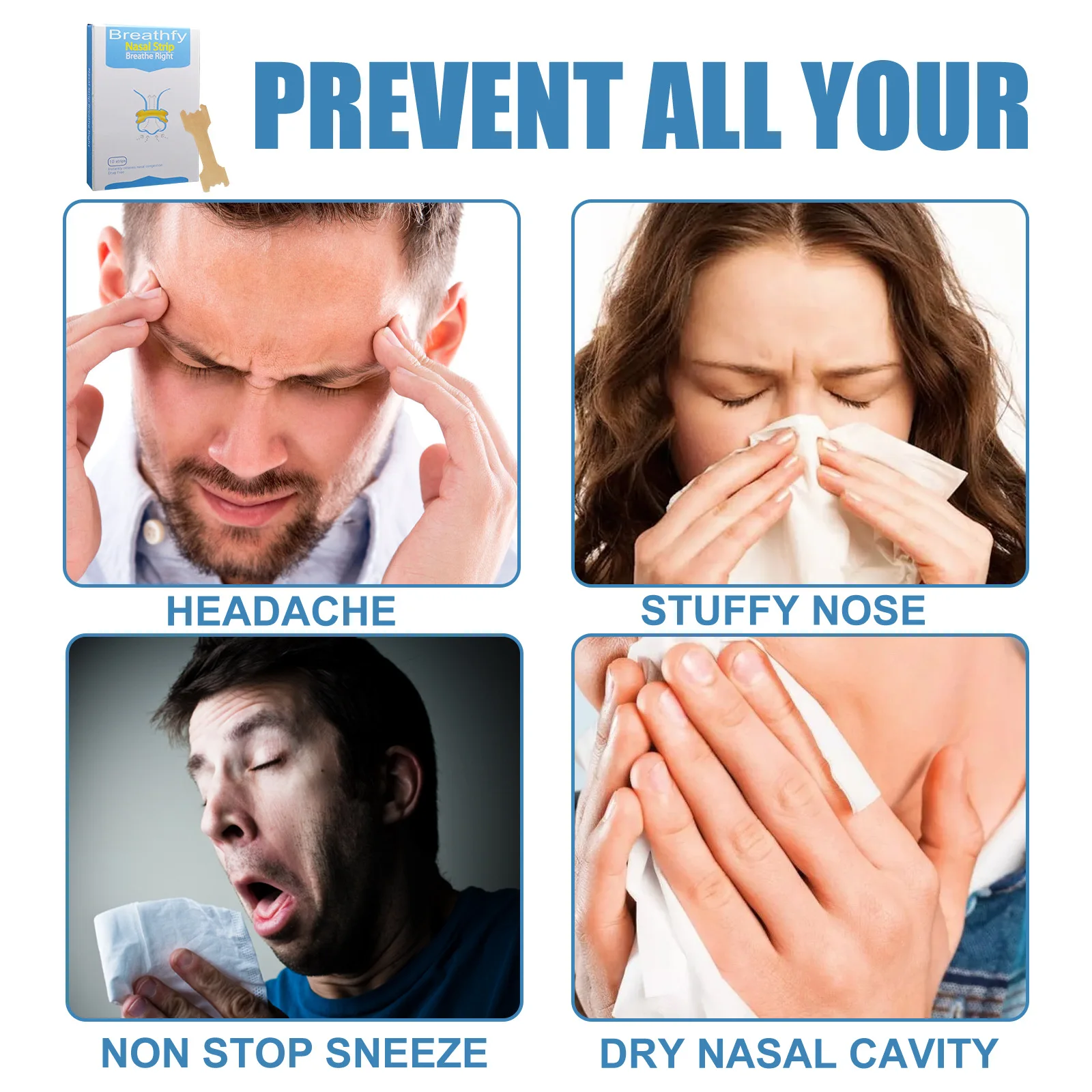 Nose Ventilation Strip Sport Nose Nasal Patch for Better Breath Breathe ...