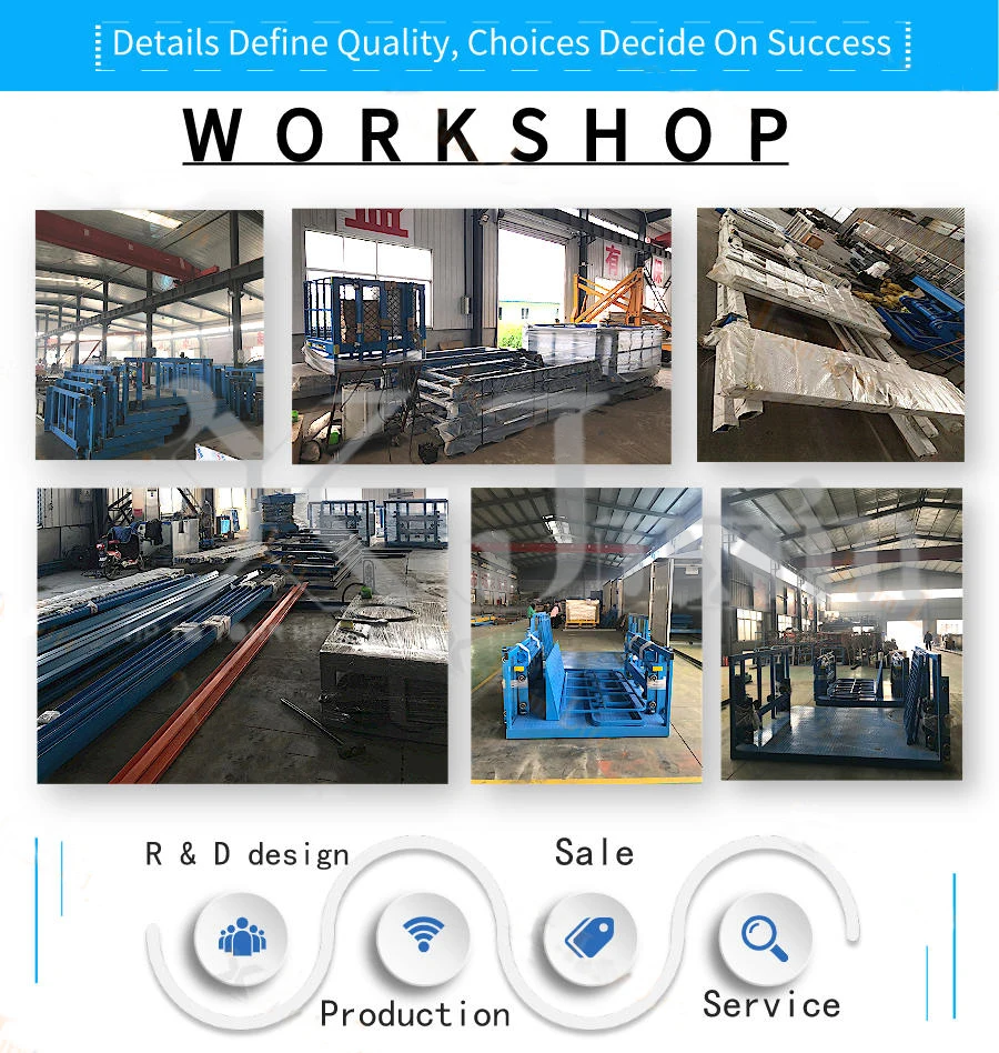 1t 2 Ton 4m Goods Elevator Platform Industrial Hydraulic Vertical Guide ...