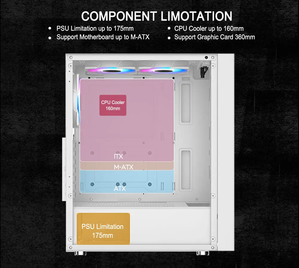 Powercase Sided Glass Atx Oem Pc Case Computer Case Gamer Multiple ...