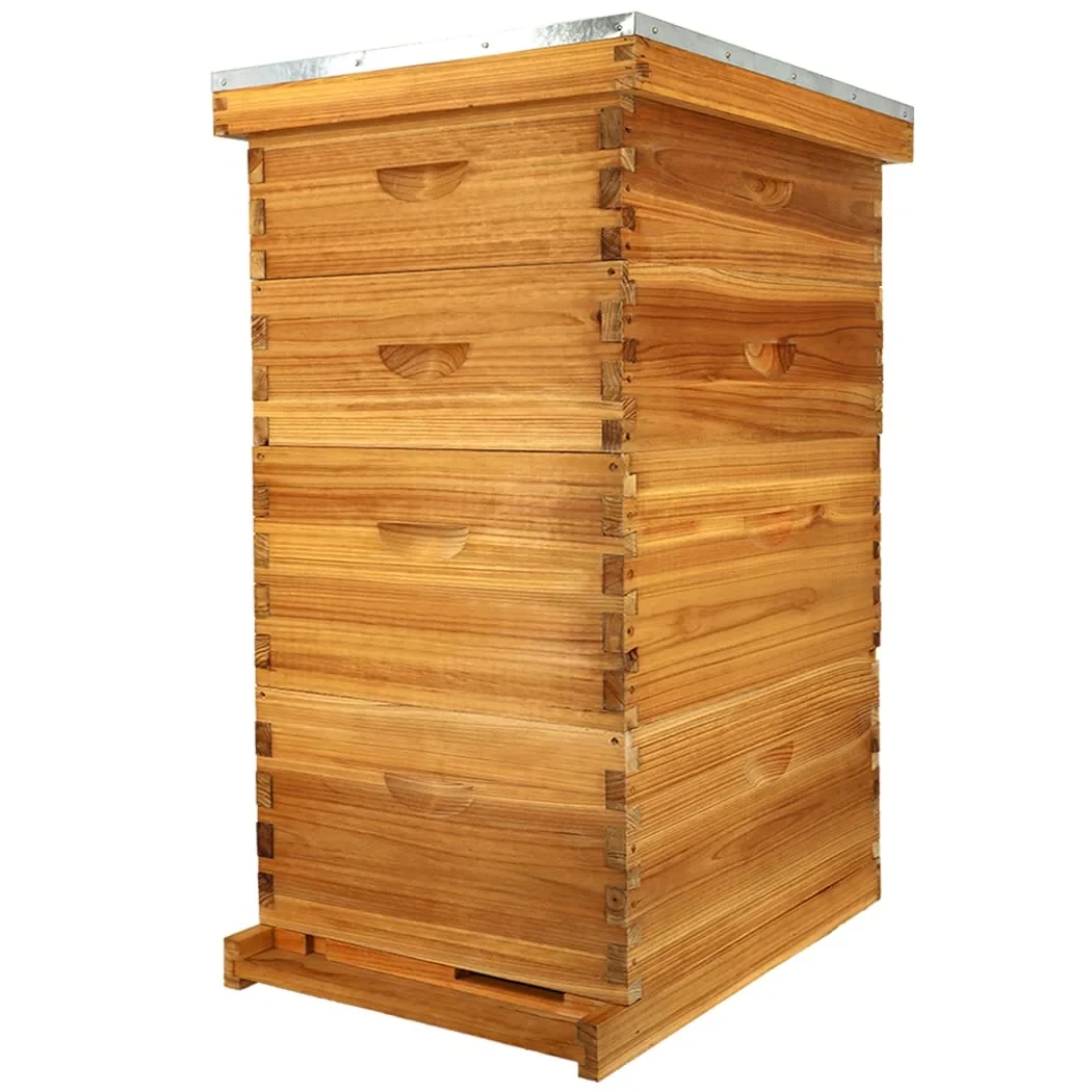 10-Frame 4 Layers Bee Hive Complete Beehive Kit Beeswax Coated Beehive ...