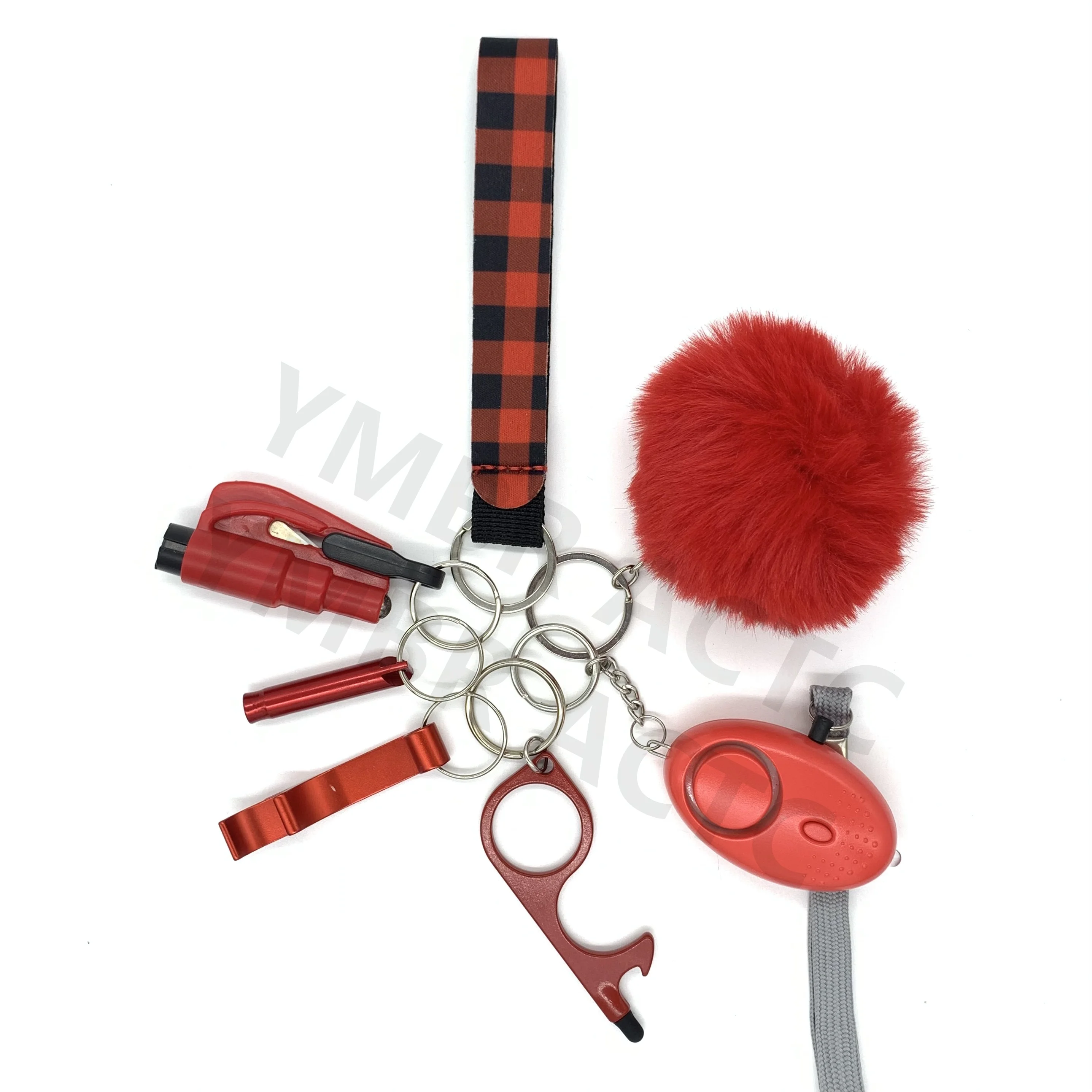 Custom Wholesale 7 Pieces Safety Personal Alarm Self Defense Keychain ...