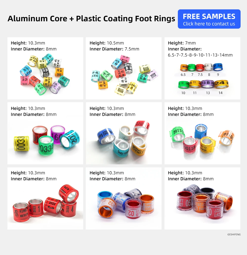 High Quality Aluminum Bird Rings - Sustainable & Durable