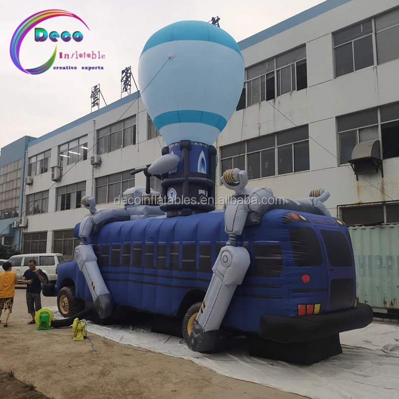 Alibaba.com: Super Cool Inflatable Battle Bus Giant Blue BUS Model for ...