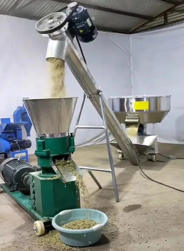 500kg/hour Chicken Feed Pellet Machine Complete Line Pellet Cooler ...