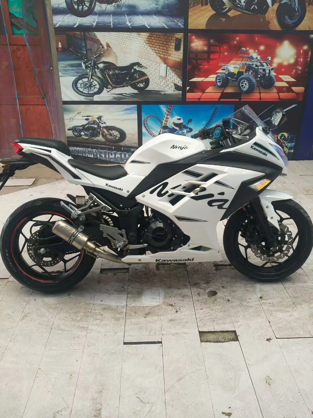 Kawasaki "Little Ninja" Second-hand Motorcycle, 2- Cylinder, Air-cooled ...