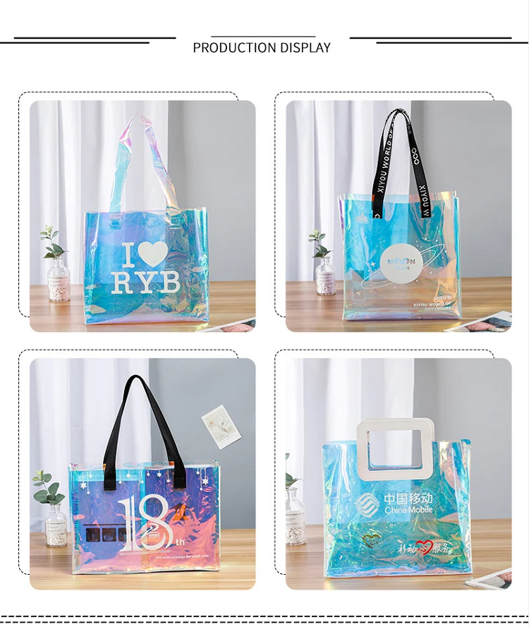 Clear Pvc Shopping Bag Tote Customized Transparent Shopping Bag - Buy ...