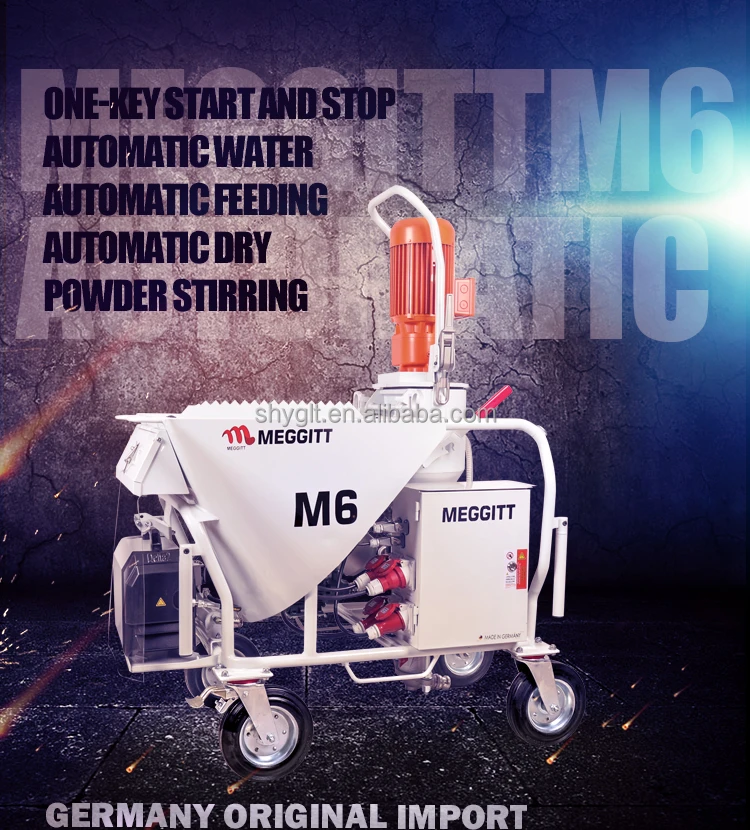 Autmomatic M6 Mortar Plastering Machine High Quality Gypsum Spraying ...