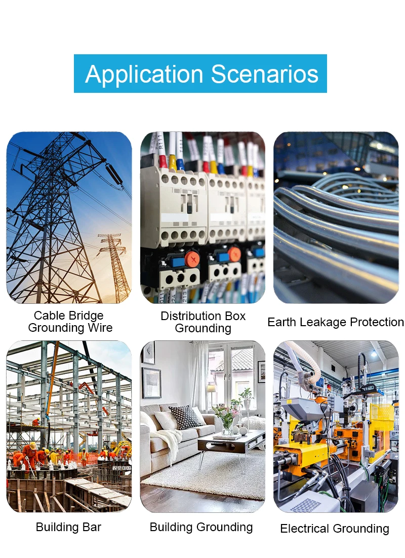 Copper Inner Core Grounding for Electric Wire Cable Protection