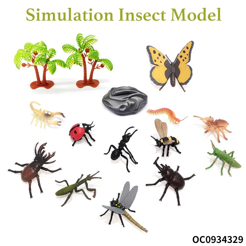 Newest 15pcs 3" Realistic Scene Pvc Plastic Small Insects Model Toys ...
