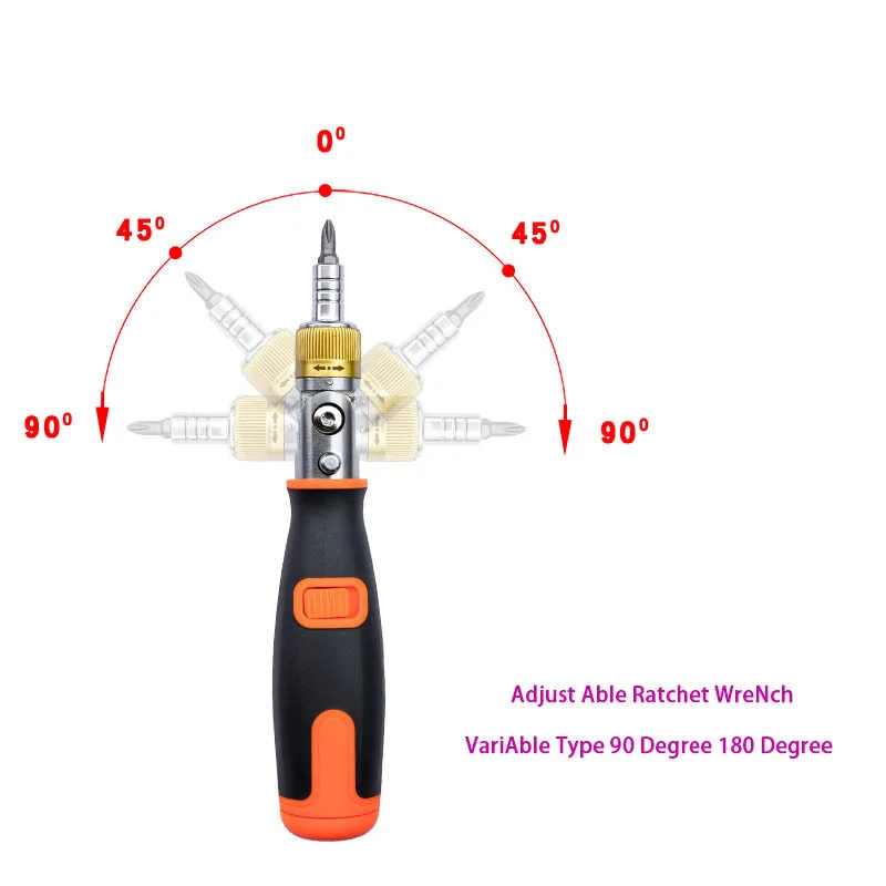 10 in 1 Hidden Batch Head Visseuse - Multi-Angle Screwdriver Set