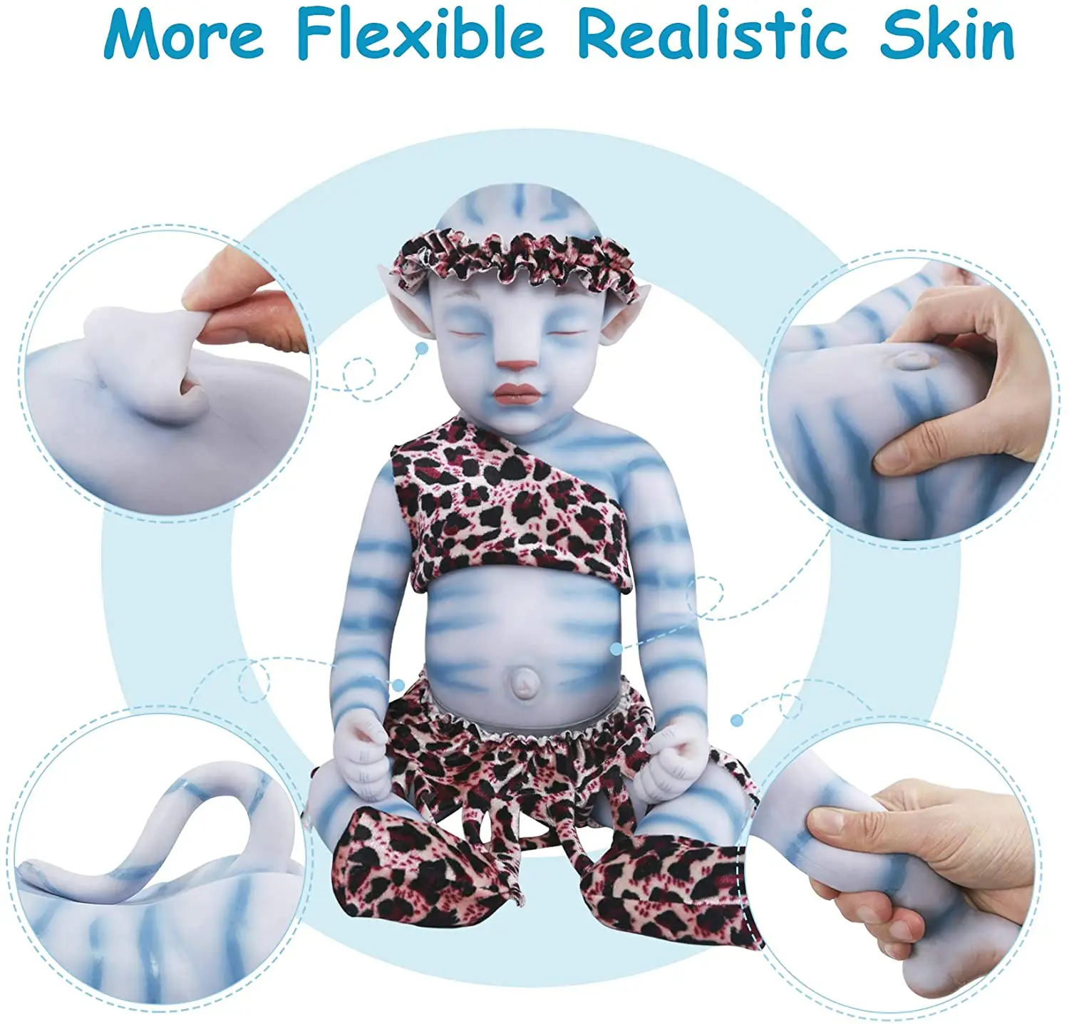 20 Inch Realistic Reborn Avatar Baby Soft Silicone Doll Special Gift ...