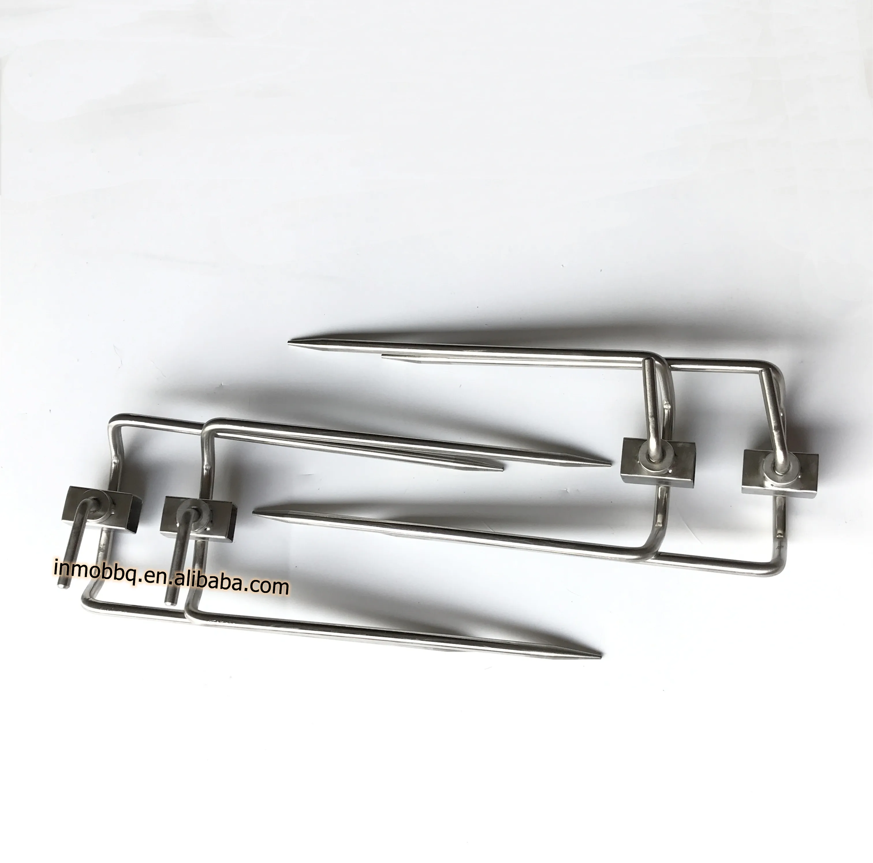 Stainless Steel Long 2 Prong Forks For Rotisserie Bbq Spit (set Of 2 ...