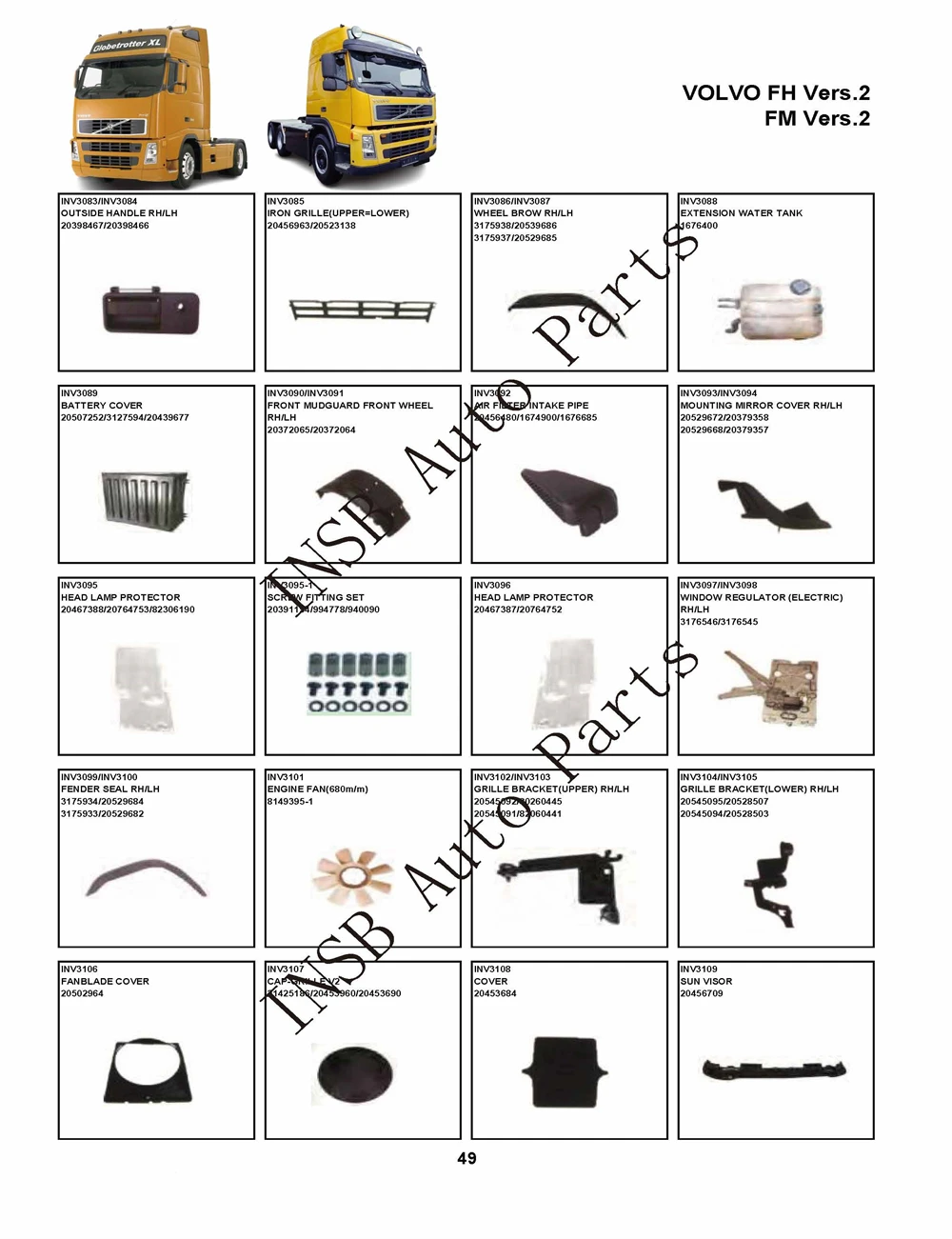 20519534 Window Weather Strip for Volvo FH FM Version 2 Truck Spare ...