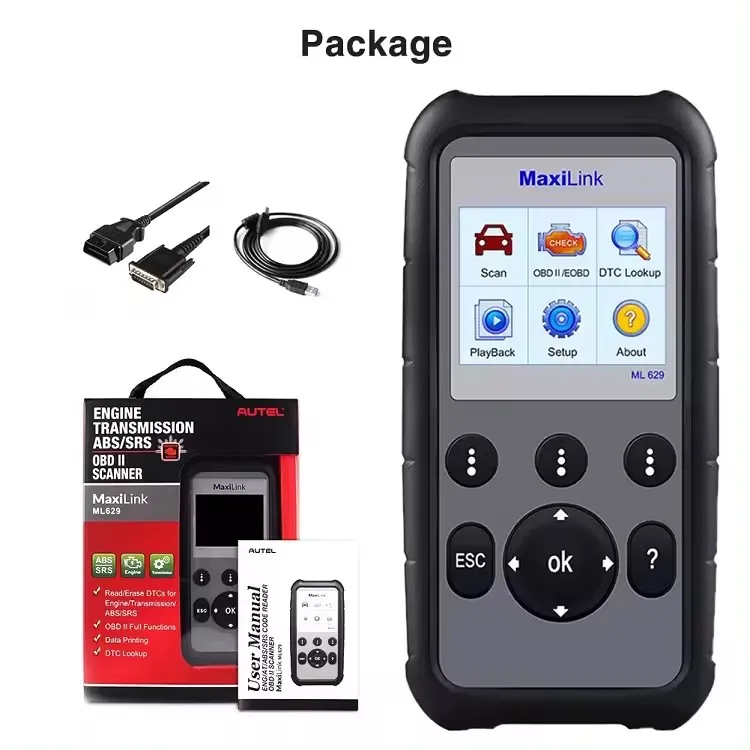 Autel Maxilink Ml629 Automotive Diagnostic Tool Obd2 Auto Code Reader ...