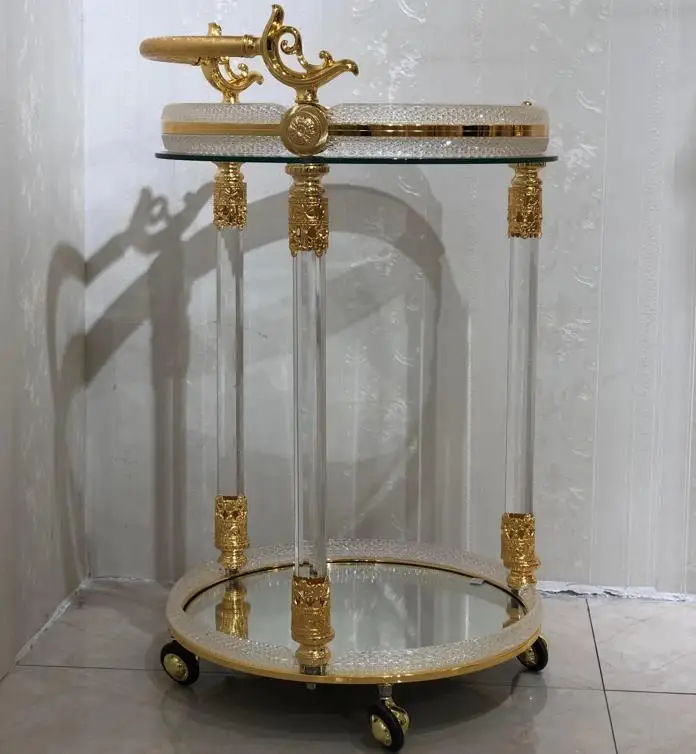 Luxury Hotel Carts Golden Custom Dining Carts Restaurants Cheap Wine ...