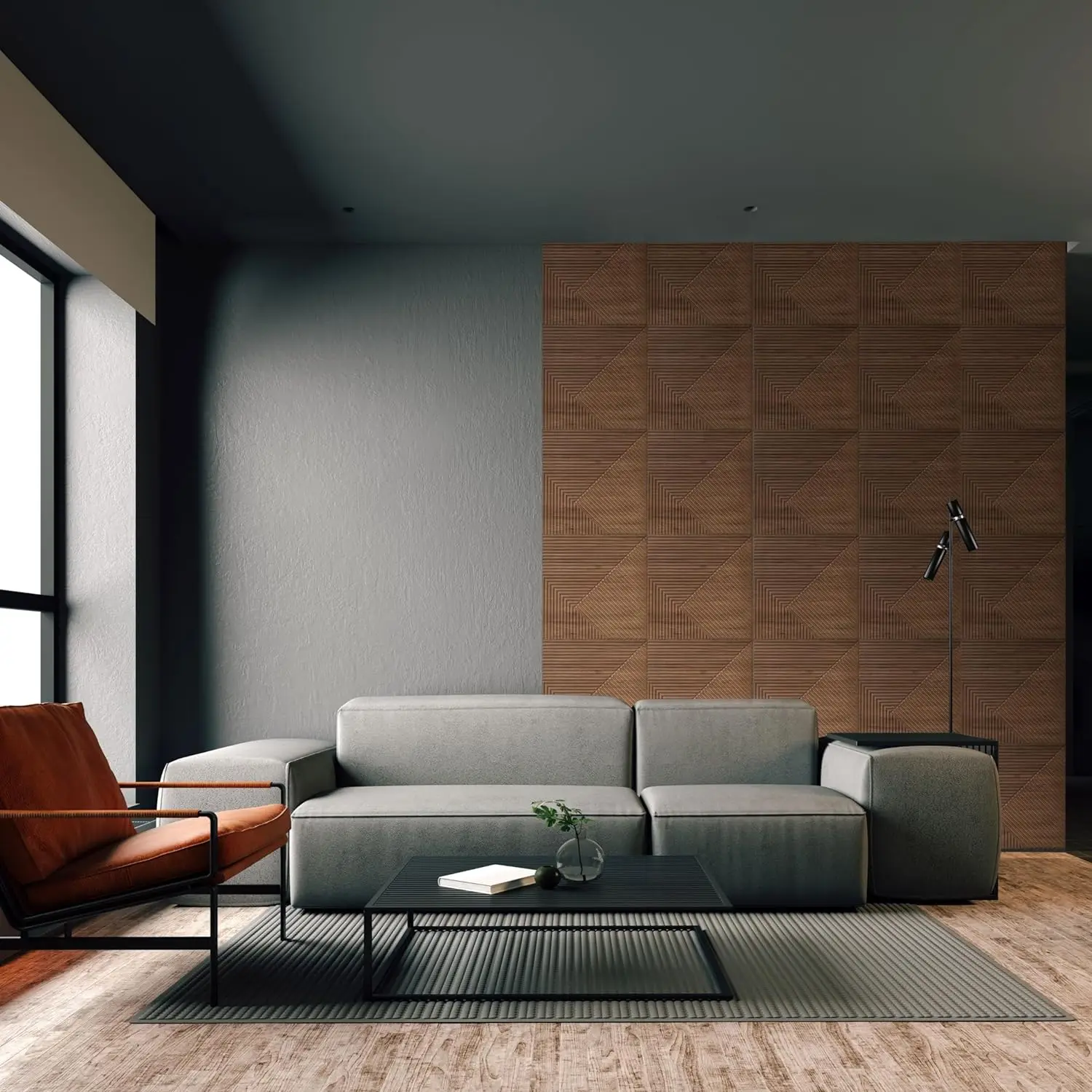 Luxury 3D PVC Wall Panels - Laminated Bronze Rust Design for Modern ...