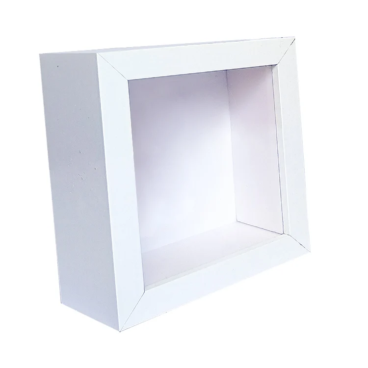 8x8 27x27cm Square A4 Deep 3cm 3d Black White Shadow Box Frames