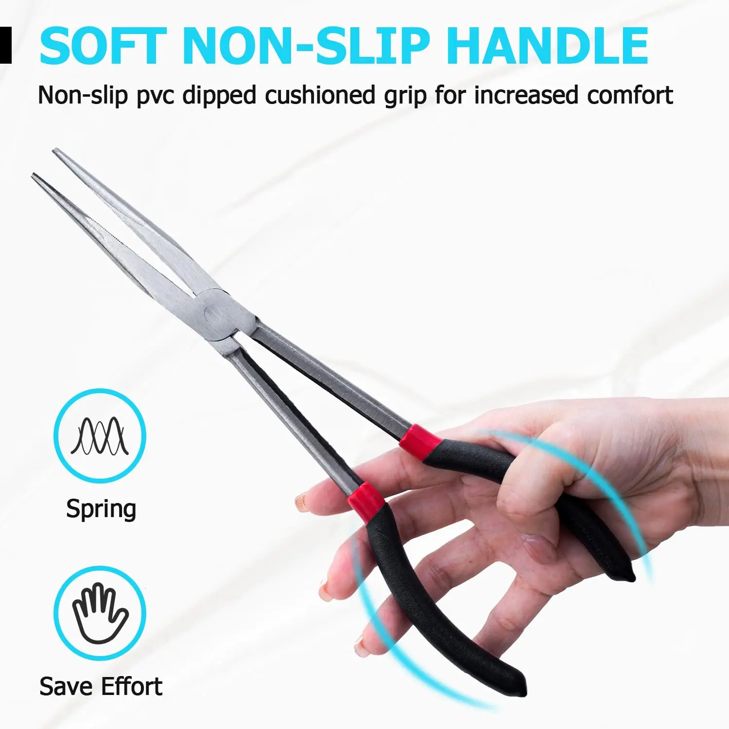 11\" Long Reach Plier Set 5 Piece Stainless Steel Tool Kit for Hard-to ...