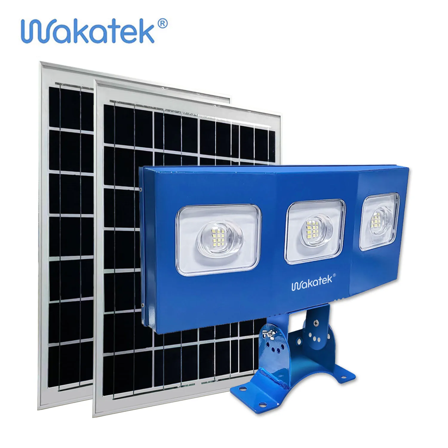 WAKATEK 300W Commercial Integrated Solar Flood Light 300W Poly Solar ...