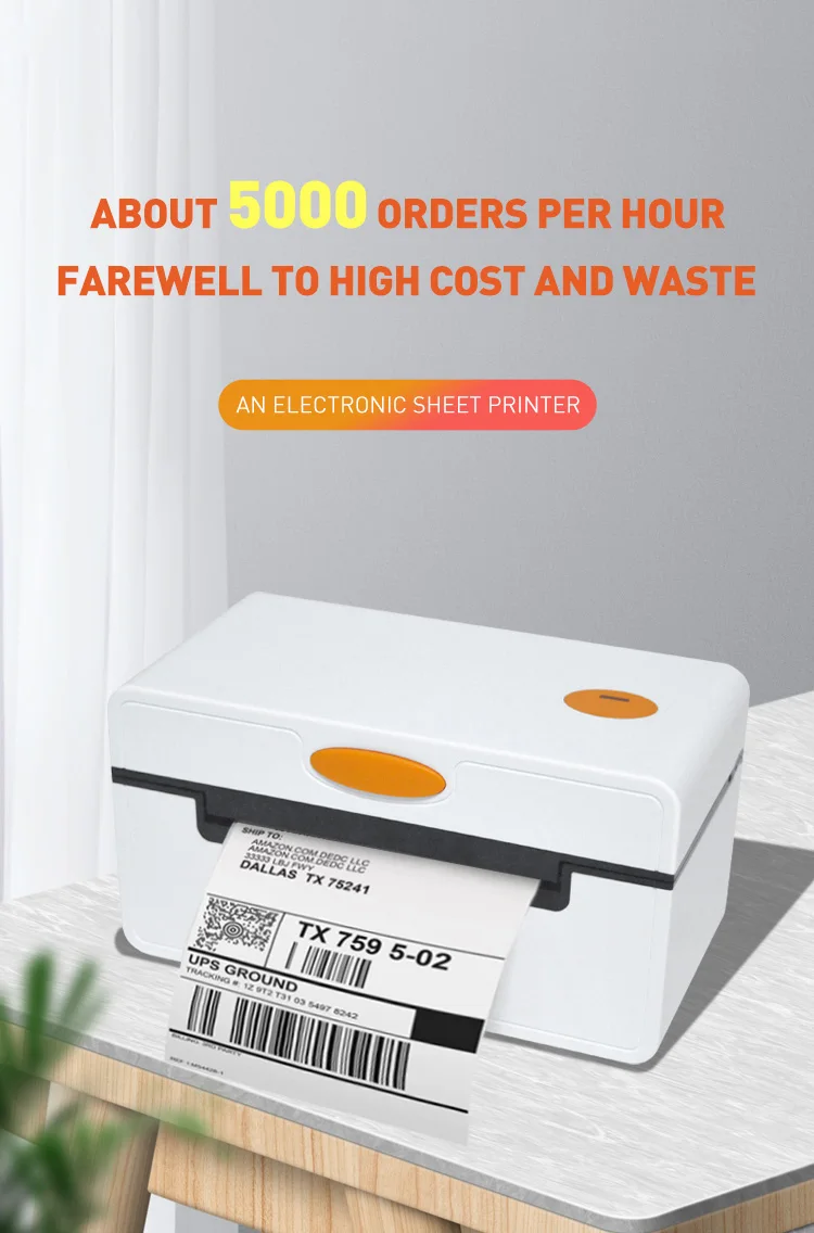 4x6 110mm Shipping Label Desktop Tsc Wireless Receipt Thermal Mini ...