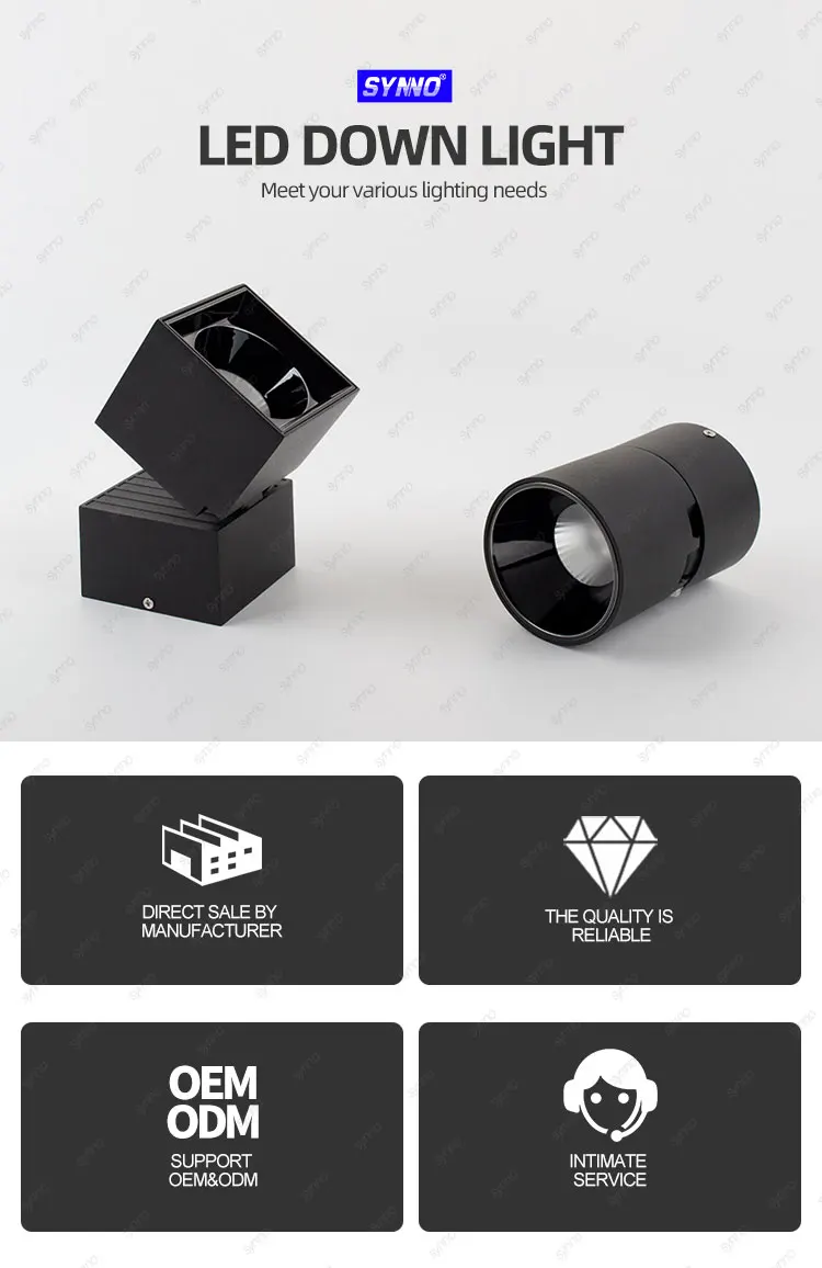 Surface Mounted 10w Foldable Square Ceiling Spotlight Modern Design ...
