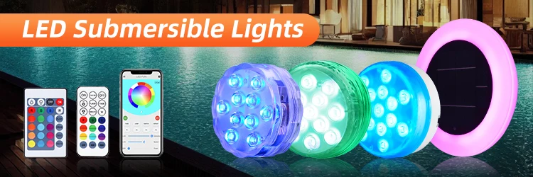 Submersible Light Waterproof Battery Operated Remote Control Swimming ...