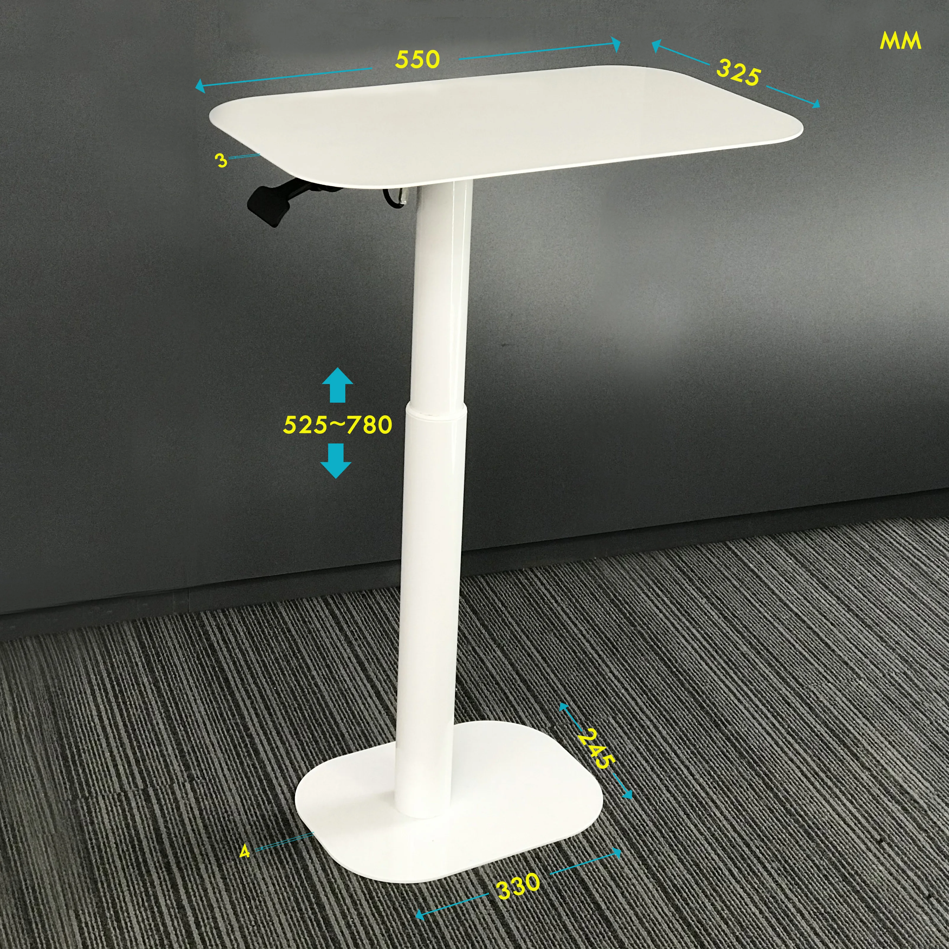 Modern Single Column Gas Lifting Office & Hospital Computer Desk ...