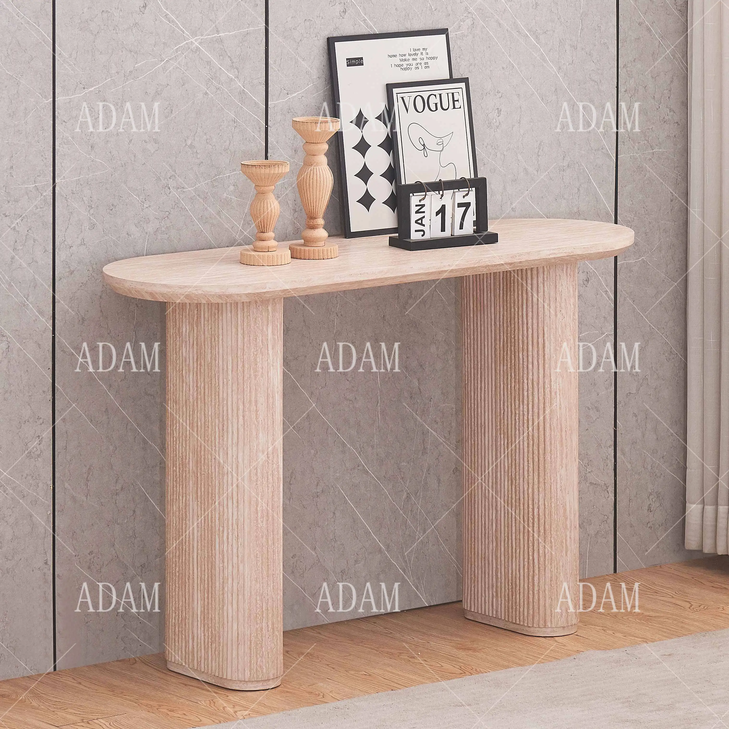 Travertine Paper Console Table - Modern & Stylish Design