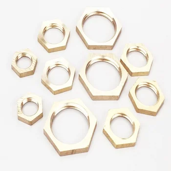 Din 80705 Brass Thin Nuts With Coarse Pitch And Fine Pitch Thread And ...