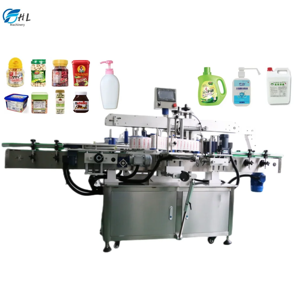 Automatic Label Applicator Round Bottle Labeling Machine Around Bottle ...