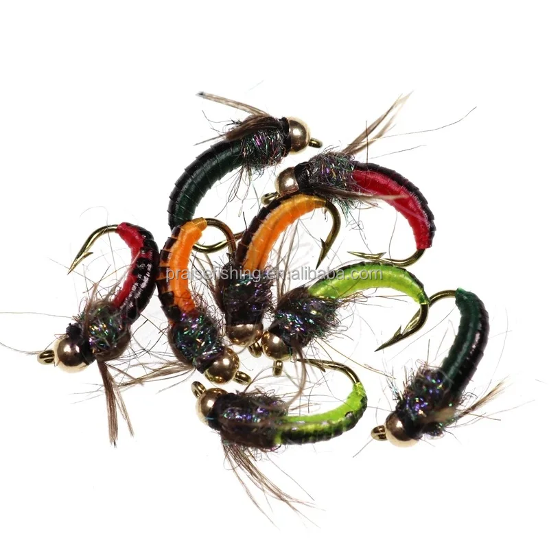 3 Colors #1/0 Sea Bass Pike Salmon Fishing Lure Brass Cone Head Zonker ...