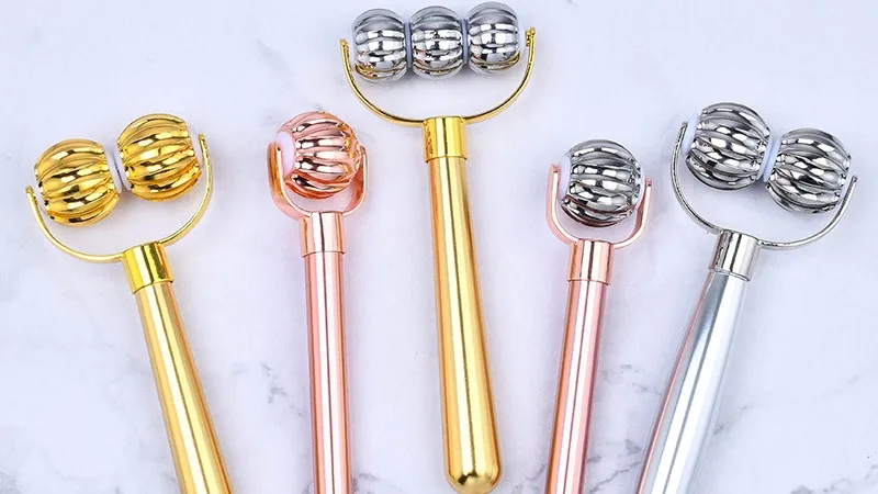 Wholesale Silver Rose Gold Color Zinc Alloy Metal 3d Facial Roller ...