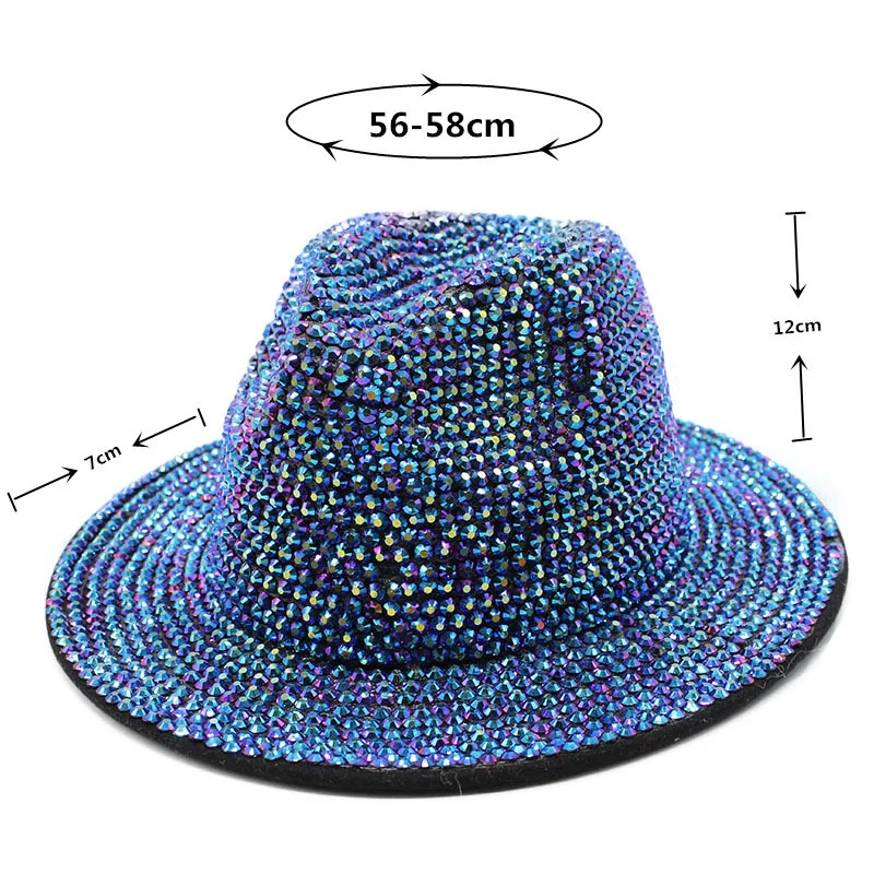 Wide Brim Women Rhinestones Fedora Hat - Buy Women Rhinestones Fedora ...