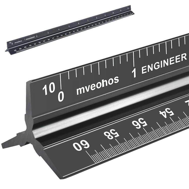Custom Metal Ruler Aluminum Scale Ruler Triangular Ruler - Buy ...
